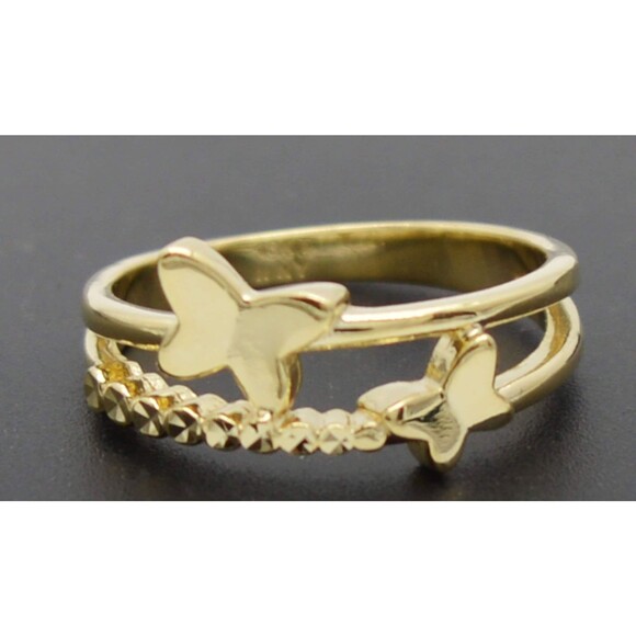 BH Jewelry | Jewelry | Real Solid K Yellow Gold Double Wrap Butterfly ...